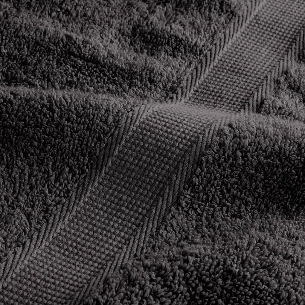 Prémiové saunové osušky SOLUND 4 ks antracitové 80x200 cm 600 g/m² 137169
