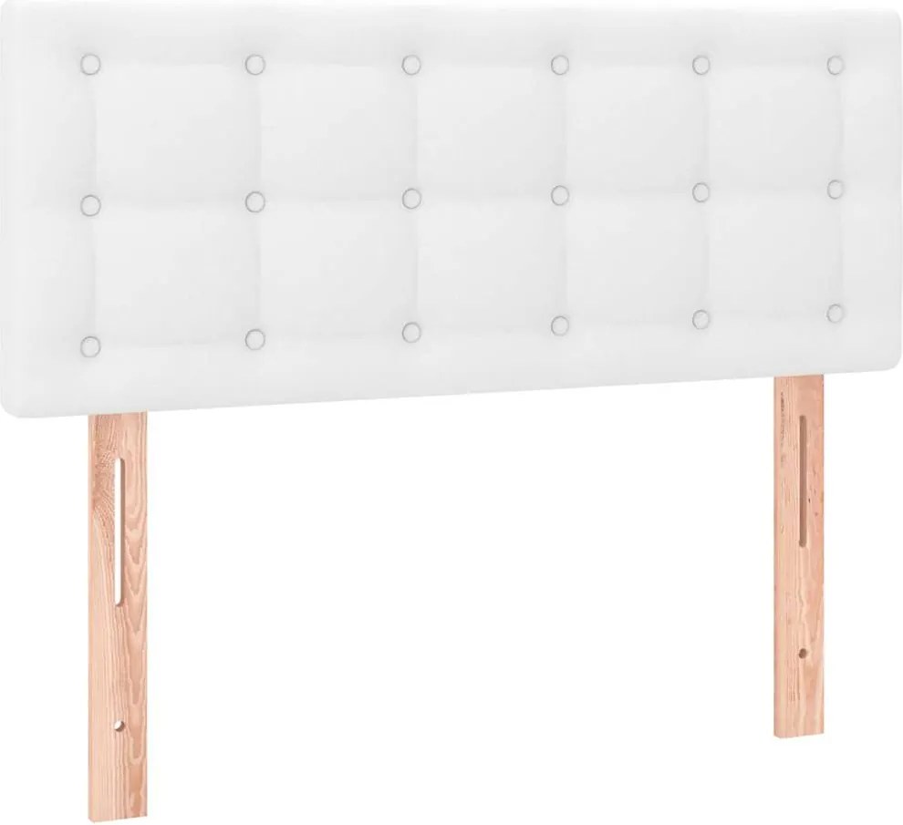 Box spring postel s matrací a LED bílá 80 x 200 cm umělá kůže 3134190