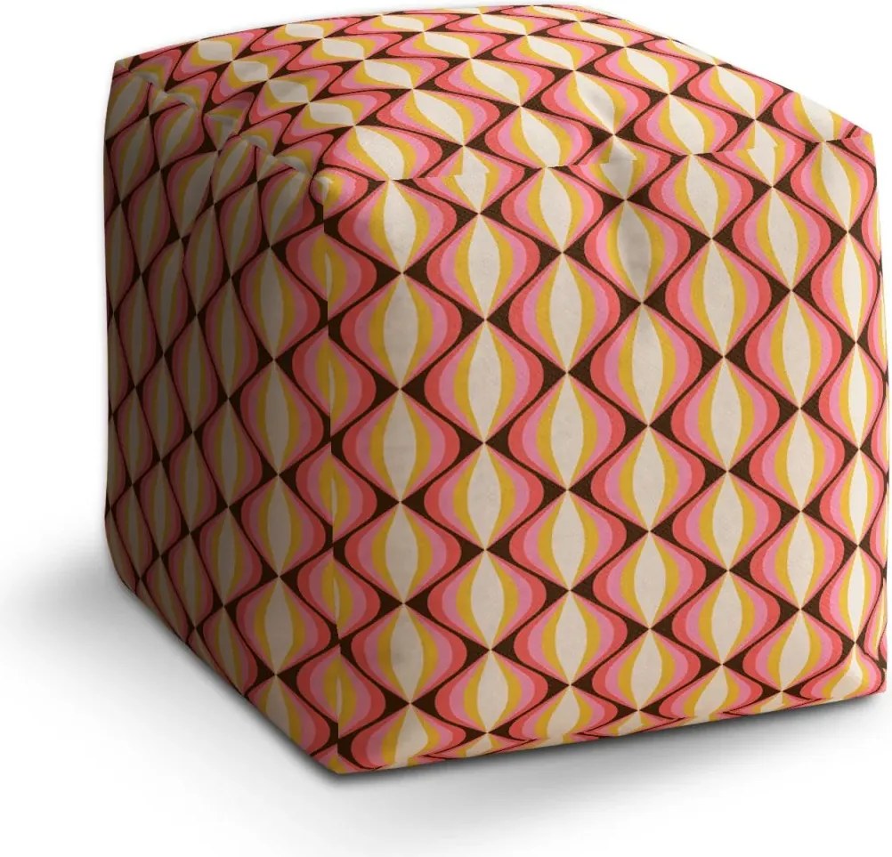 Sablio Taburet Cube Kaleidoskop vzpomínek - 60x60x60 cm