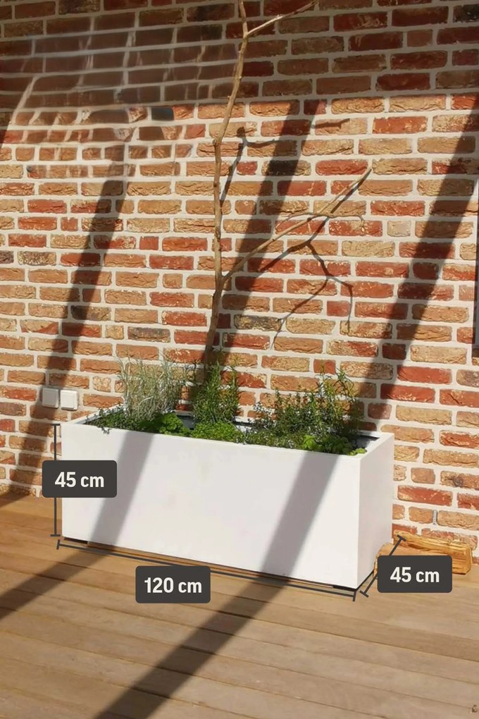 Truhlík MAXI, sklolaminát, šířka 120 cm, bílý mat, outlet