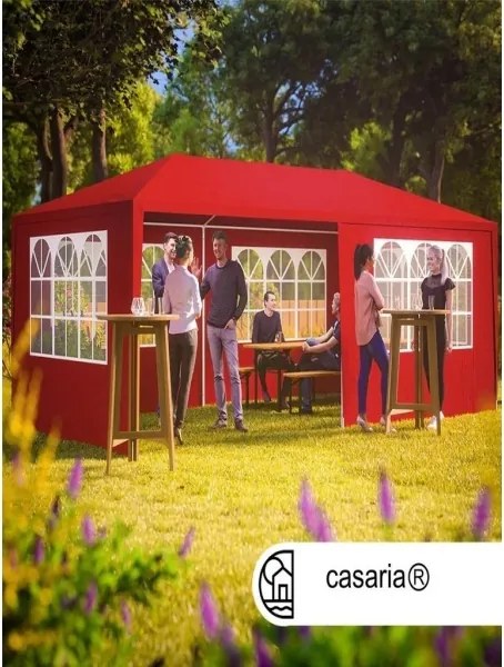 Zahradní párty stan 3x6 m - červený