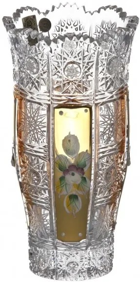 Váza 500K Zlato III, barva čirý křišťál, výška 180 mm