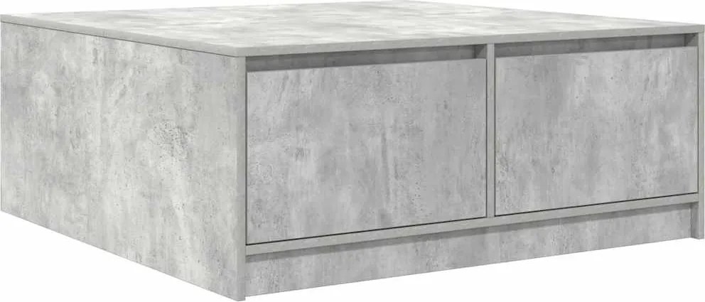 Konferenční stolek se zásuvkami Betonová šedá 100x100x40 cm 3328402