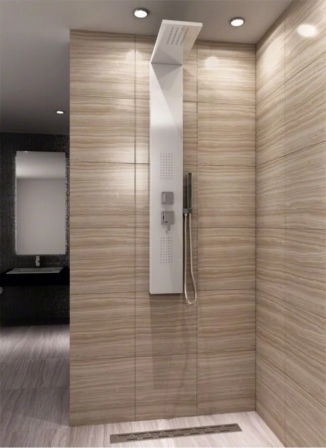 Sprchový panel Rea Wash bílý/chrom