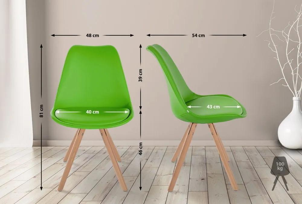 Bhm germany Jídelní židle Sofia I, syntetická kůže, zelená