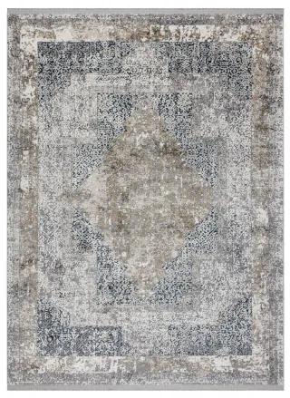 Moderní koberec TULS strukturální, střapce 51323 Vintage, rámu, růži velikost 120x170 cm | krásné koberce cz
