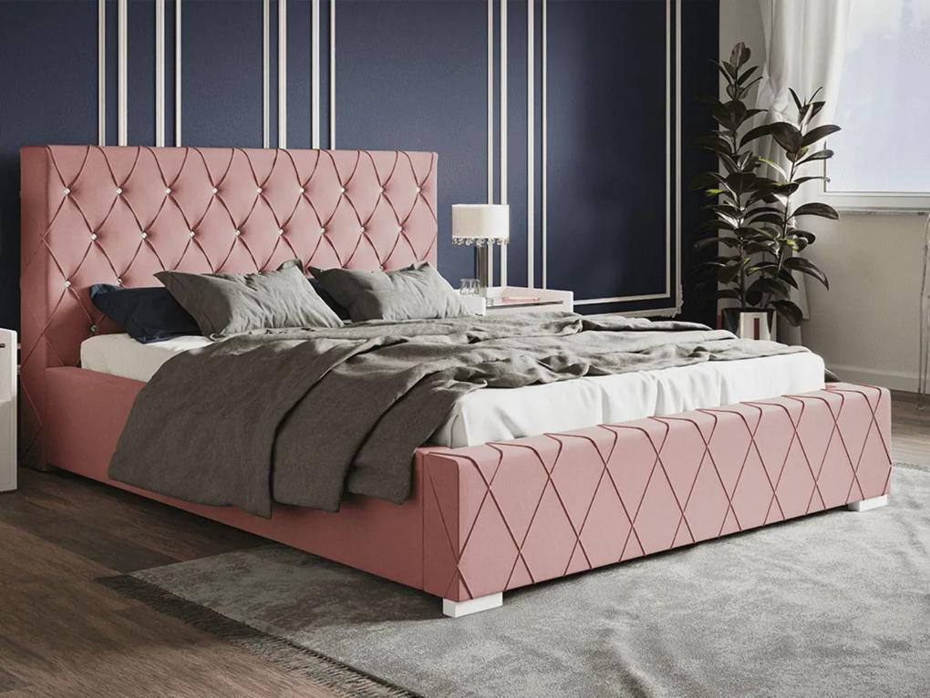 Luxusní čalouněná postel 160x200 cm Emily Barva: Vlastní výběr - Cena na dotaz