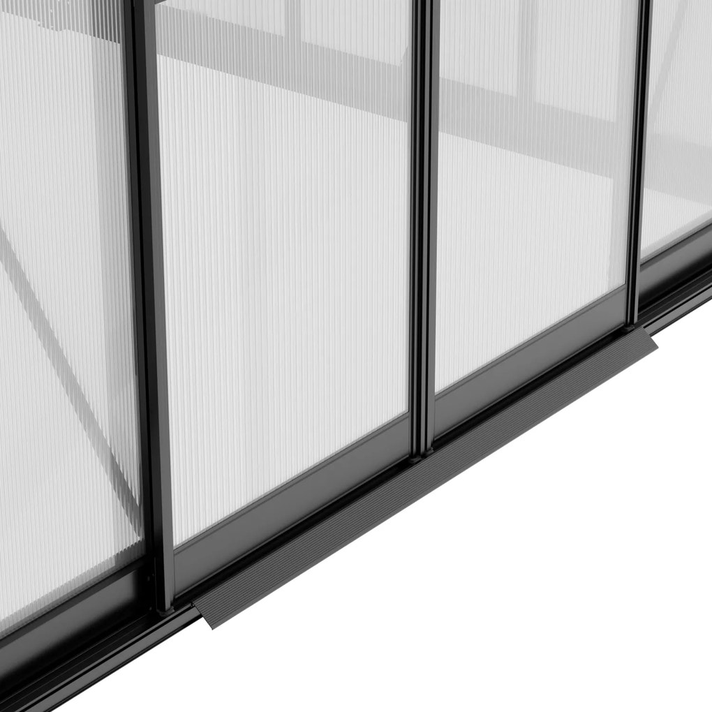 Skleník 234 x 244 x 254 cm, zesílená konstrukce, polykarbonát 6 mm