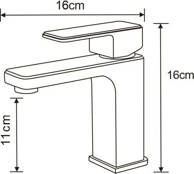 Mexen Cetus umyvadlová baterie, zlatá, 744300-50