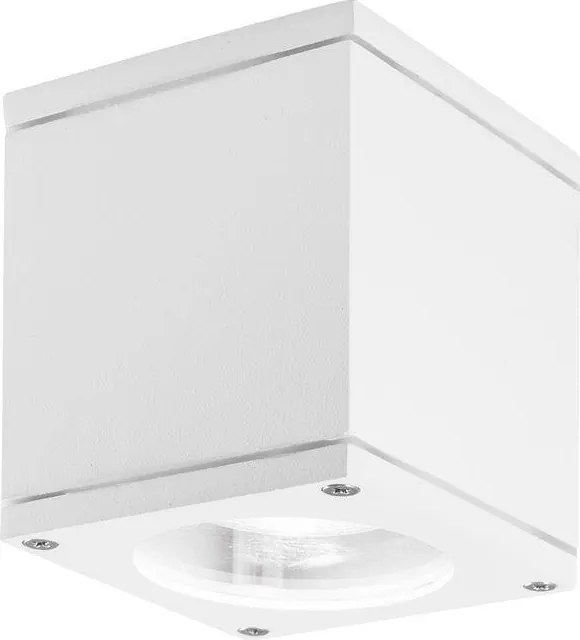 NV 9040022 Venkovní stropní svítidlo CERISE bílý litý hliník a skleněný difuzor GU10 1x7W IP54 220-240V bez žárovky - NOVA LUCE