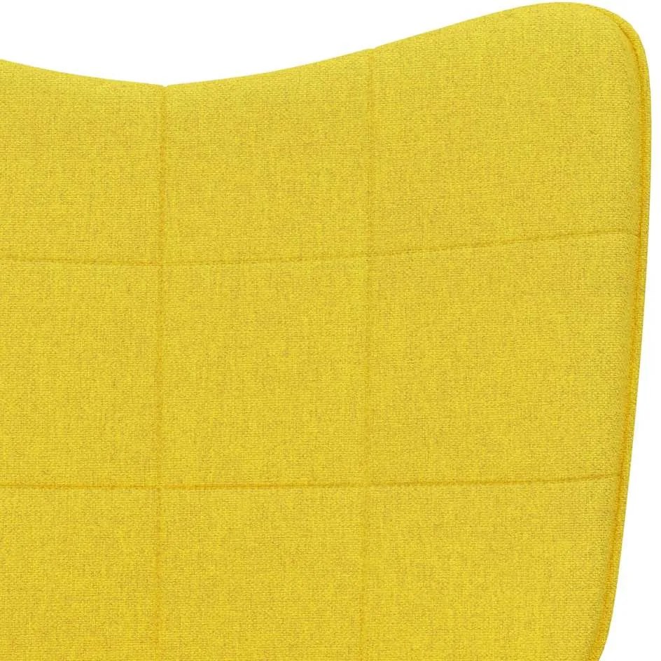 Relaxační křeslo hořčicově žluté textil 327926