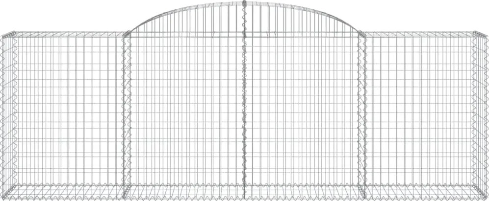 Klenuté gabionové koše 11ks 300x50x100/120cm pozinkované železo 3146710