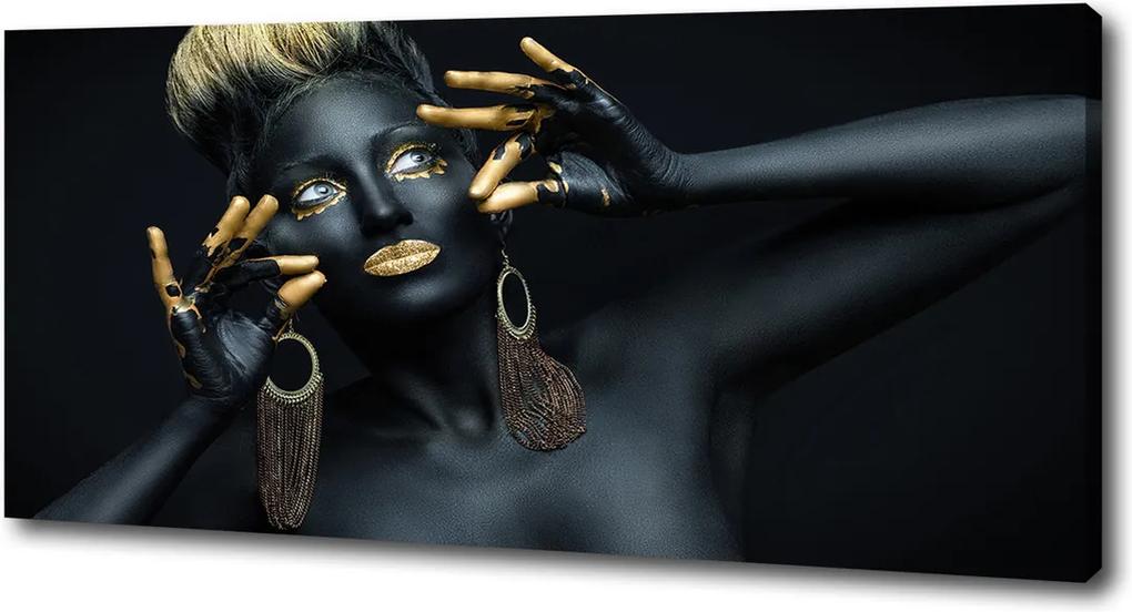 Foto obraz na plátně Žena v černém
