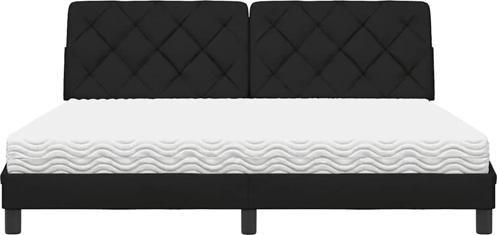 Postel s matrací černá 180 x 200 cm textil 3310757