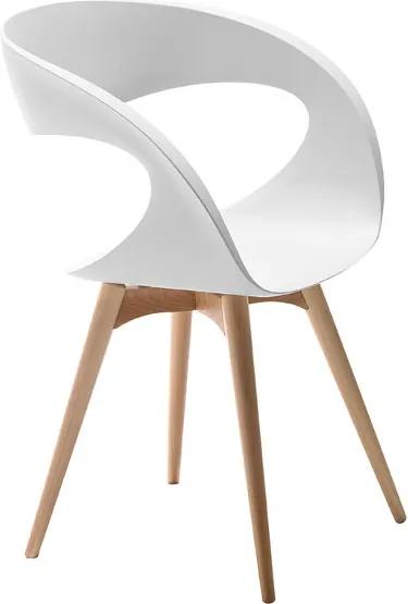 MIDJ - Židle RAFF s dřevěnou podnoží