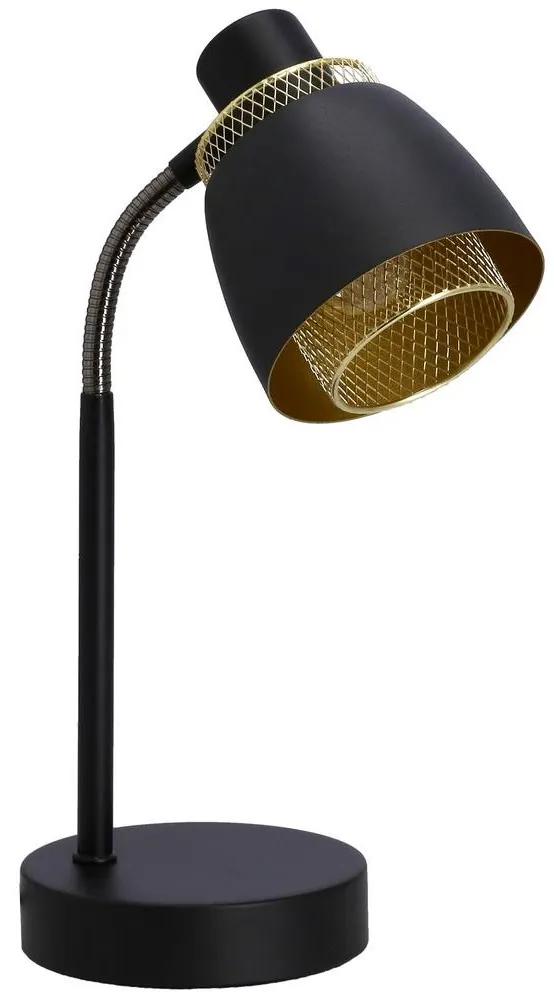 Candellux | Stolní lampa ALEKSANDRIA 1xE14/40W/230V černá/zlatá | CA0921