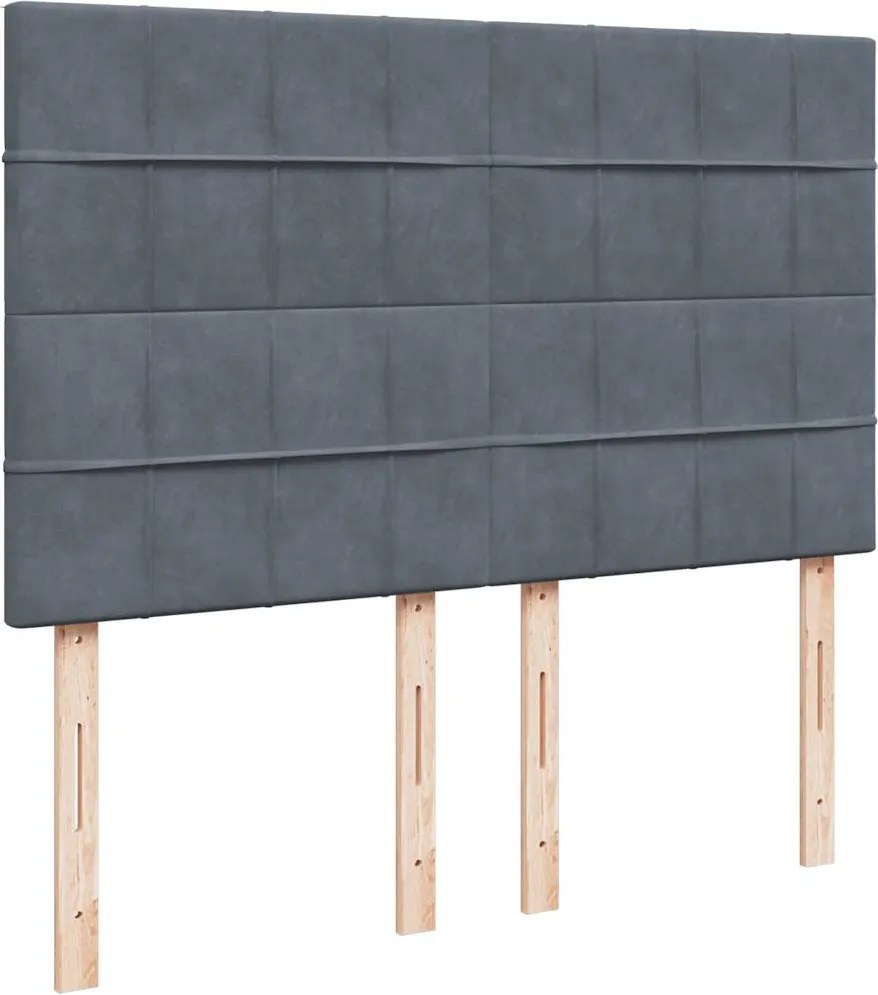 Box spring postel s matrací tmavě šedá 140x200 cm samet 3292359