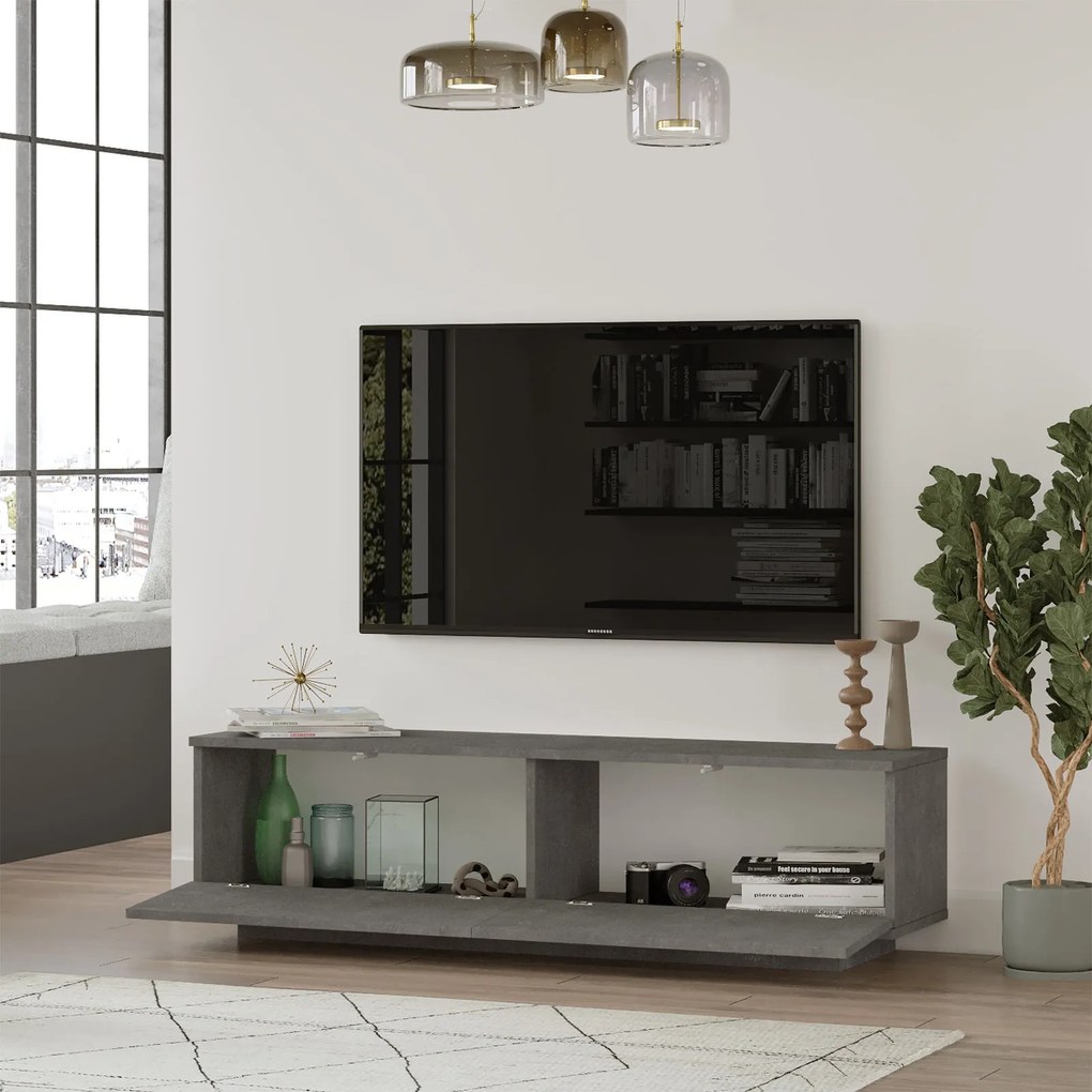 Kalune design Dřevěný TV stolek FN šedý 956LCS1622