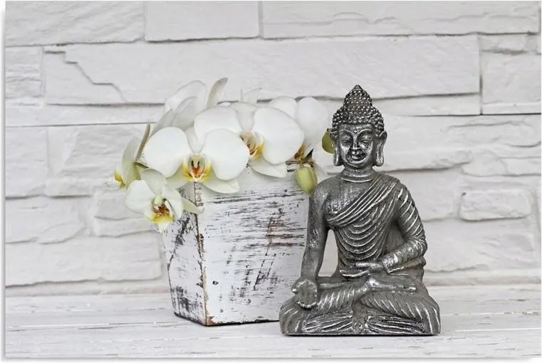 Polský Obraz na plátně Buddha a orchidej 80x60
