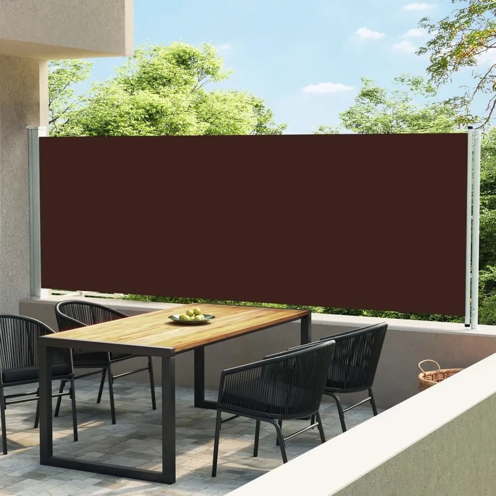 vidaXL Zatahovací boční markýza/zástěna na terasu 160x600 cm [317959] Barva: krémová