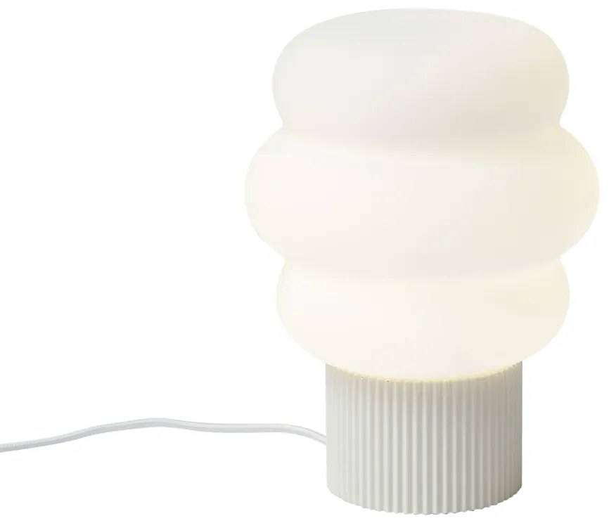 Japandi stolní lampa béžová s opálovým sklem 18cm - Kumo