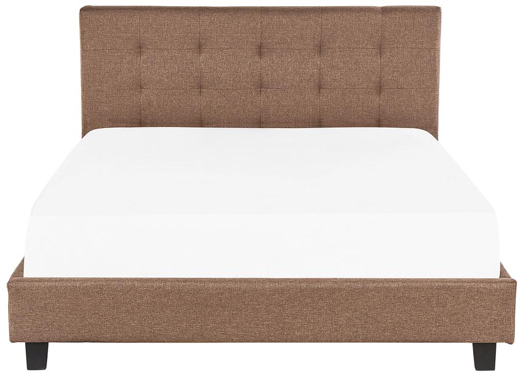 Čalouněná postel 180 x 200 cm hnědá LA ROCHELLE Beliani