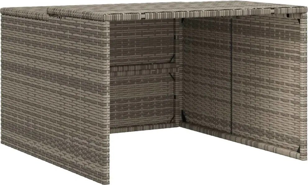vidaXL Garáž pro robotickou sekačku 86x90x52/57 cm polyratan [365404] Barva: Hnědá