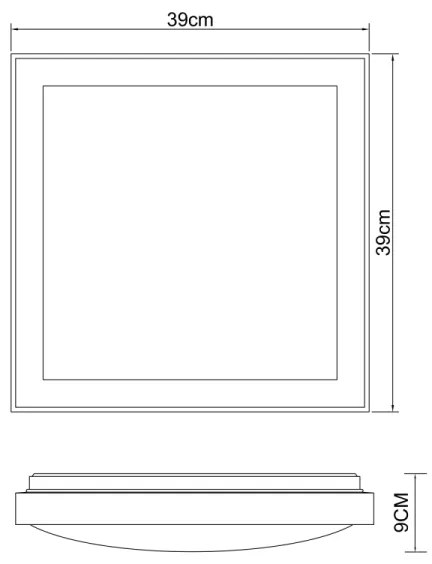 Globo 41764-24Q - LED Stropní svítidlo BRUNO LED/24W/230V 3000/4500/6000K