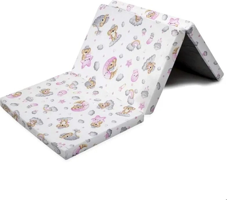 Skládací matrace do postýlky New Baby STANDARD 120x60x5 cm koala růžová