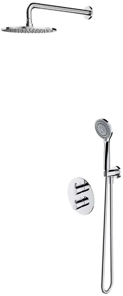 OMNIRES Y - Sprchový set s termostatem pod omítku, s tělesem, průměr 25 cm, 5 proudů, chrom SYSYT05CR