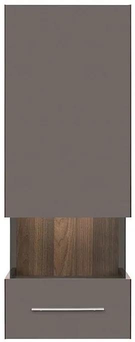 Závěsná skříňka Grey 3 - ořech columbia / šedý volfram, LTD, ořech columbia / šedý wolfram, 46x121x34 cm
