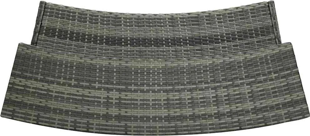 Zahradní barový stůl šedý 120 x 55 x 110 cm polyratan 313469