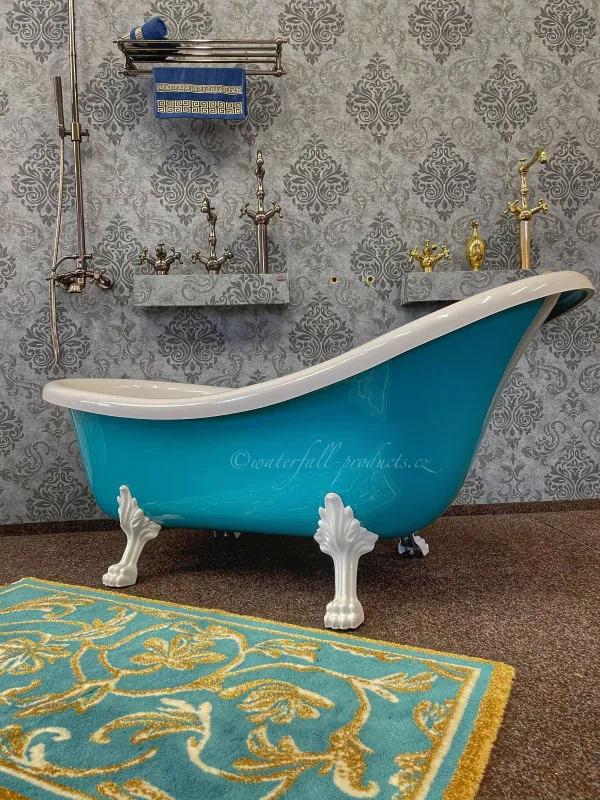 Abyss & Habidecor Luxusní koupelnová předložka DYNASTY blue, Rozměr 50x80cm