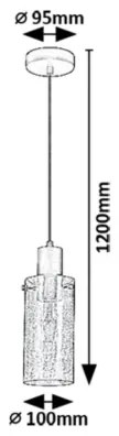 Rabalux 72037 - Lustr na lanku FUMEA 1xE27/60W/230V