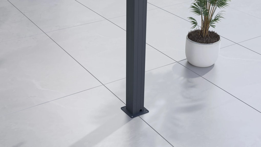 Bioklimatická pergola G21 Austin 4x3 m, antracitová hliníková