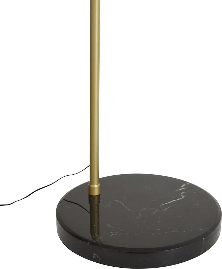 Designová oblouková stojací lampa zlatá vč. LED s 3-stupňovým stmíváním - Anello