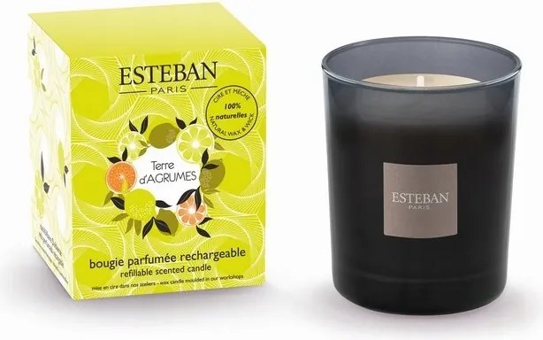 Esteban Paris Vonná svíčka 180 g Vůně Terre dAgrumes