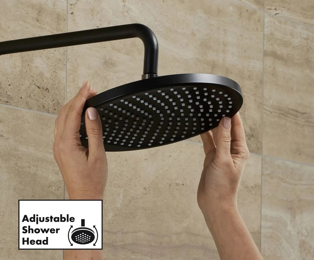 Hansgrohe Croma S, hlavová sprcha 240 1jet EcoSmart 9 l/min, černá matná, HAN-26724670