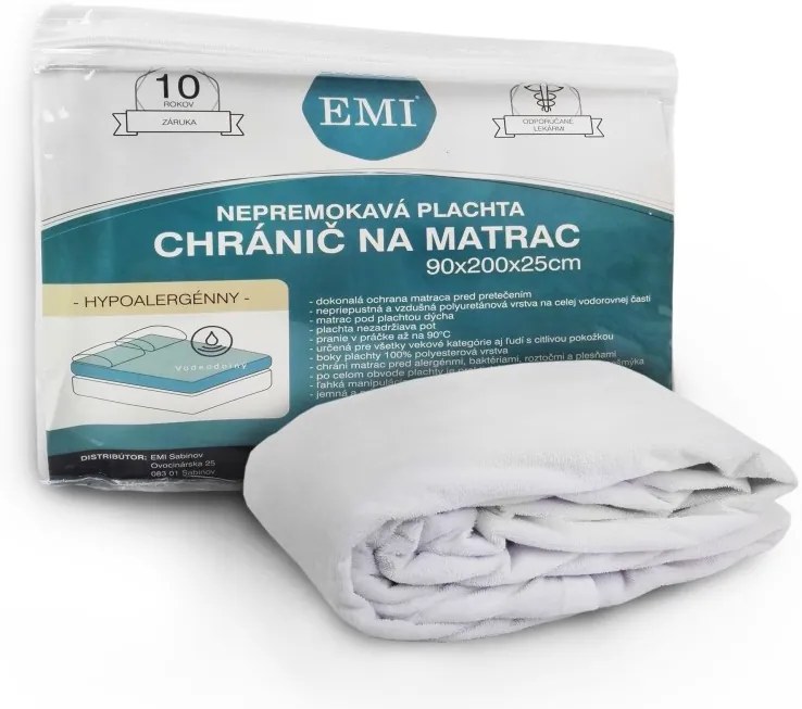Nepromokavé prostěradlo s gumičkou po obvodu EMI, Plachta 90x200