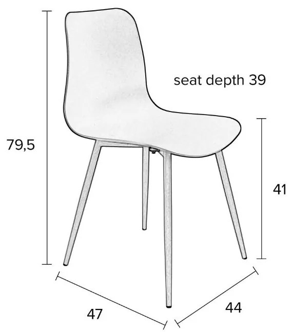 White Label Zelená plastová jídelní židle WLL LEON