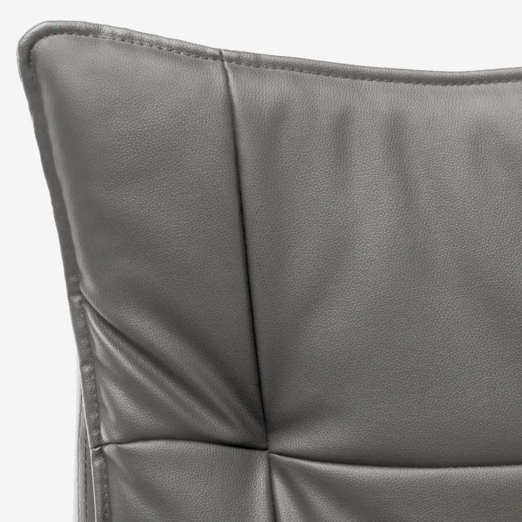 Masážní kancelářská židle antracitová umělá kůže,  20362