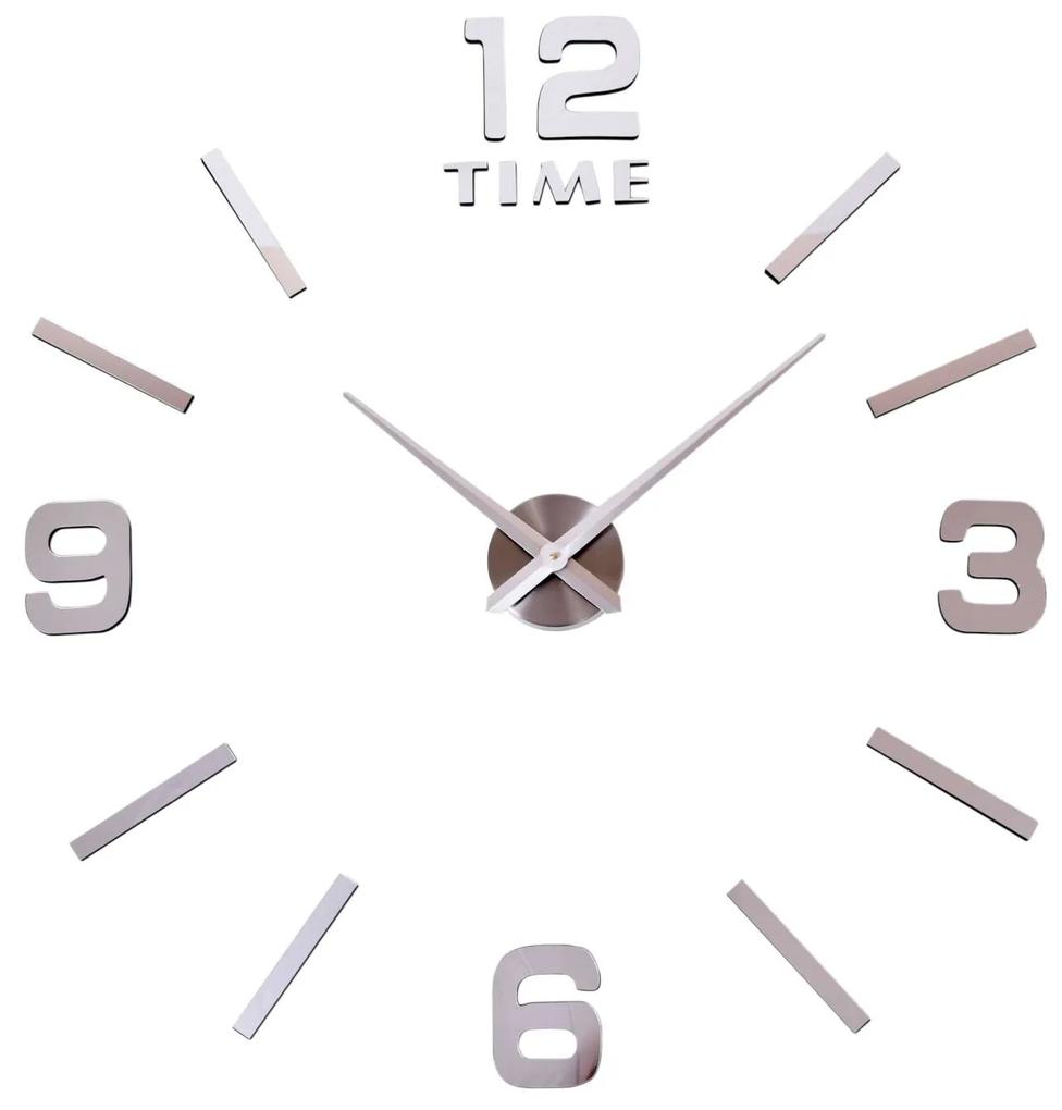 ViaDomo Via Domo - Nástěnné hodiny Pendolo - stříbrná - 80-100 cm