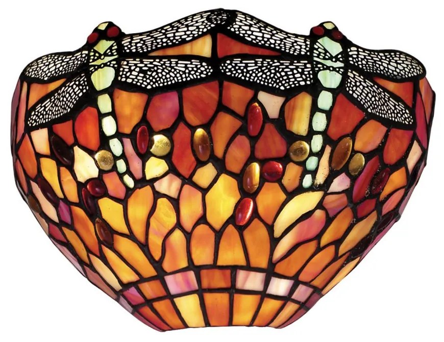 Dragonfly flame stěnové Tiffany 64103