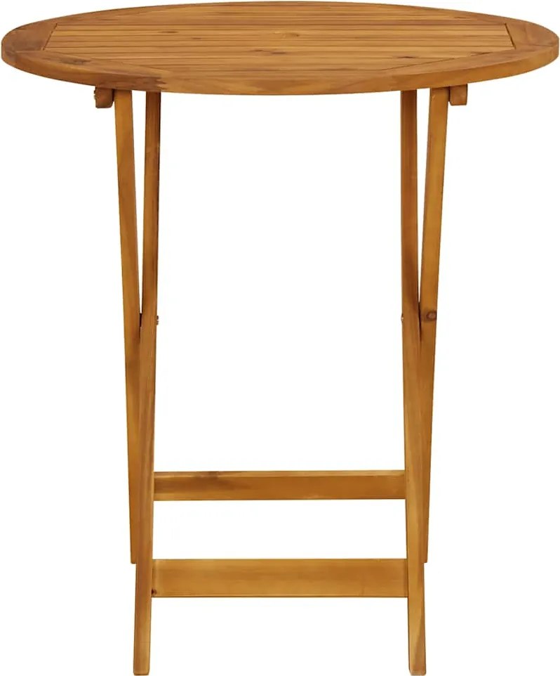 3dílný bistro set krémově bílý textil a masivní dřevo 3281844
