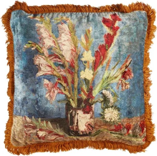 Van Gogh dekorační polštář Gladioly Multi 45x45cm, barevný (Sametový polštář s výplní dekorativní)