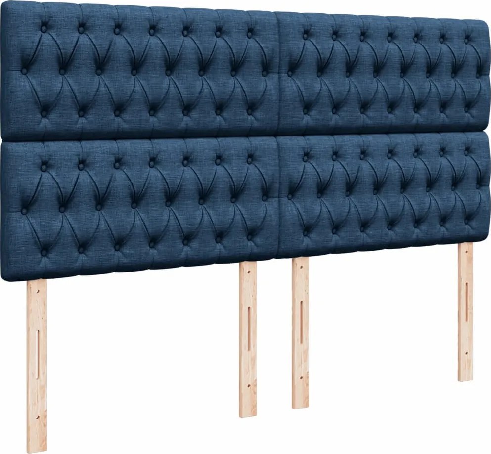 Box spring postel s matrací modrá 180x200 cm textil 3291372