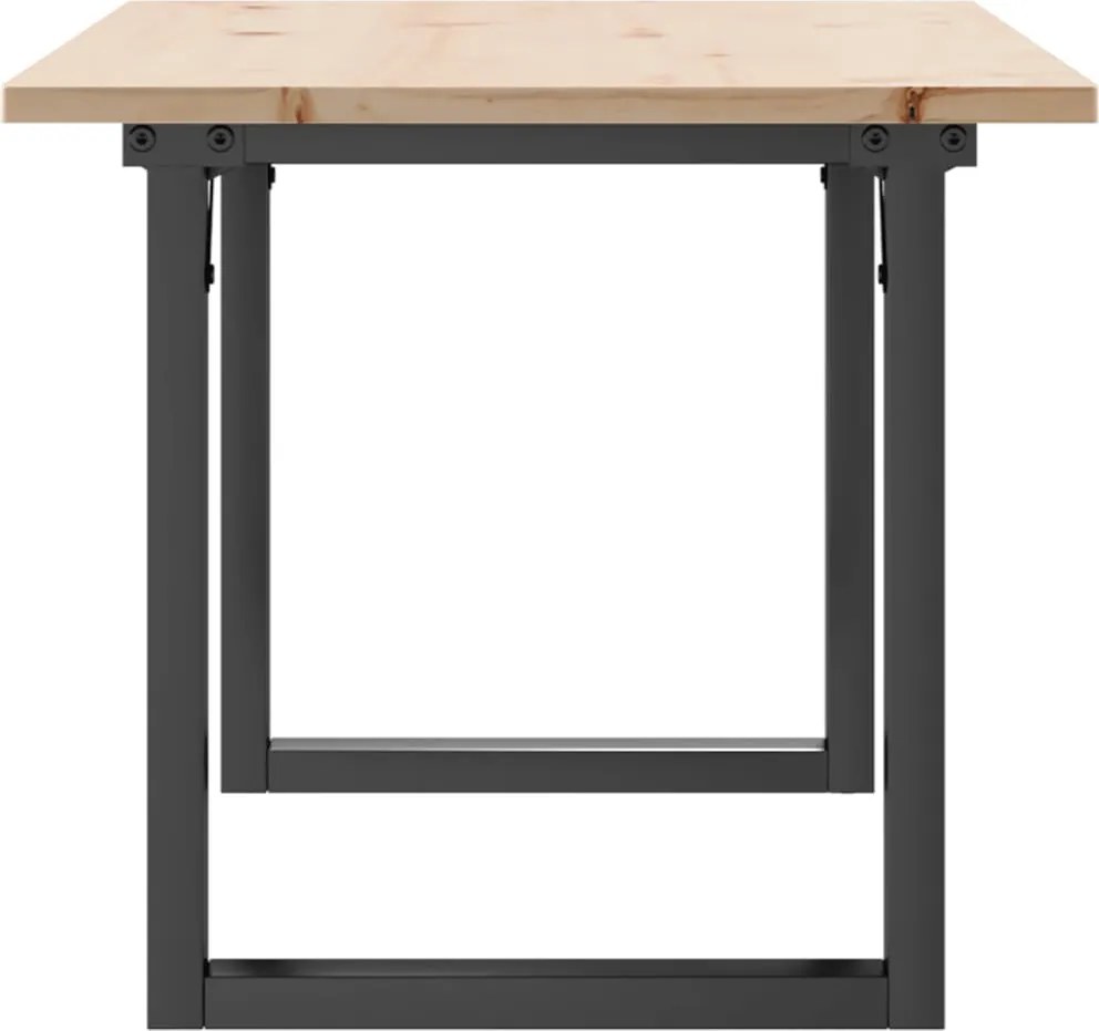 Konferenční stolek s O rámem 100x50x45 cm borové dřevo a ocel 3282666