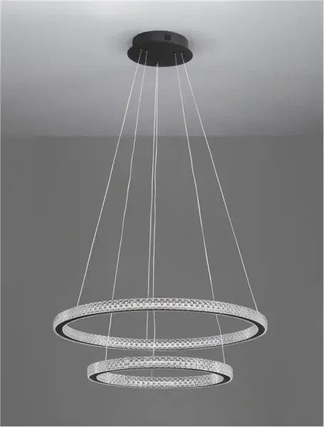 LED lustr Ginevra 60.5 černé