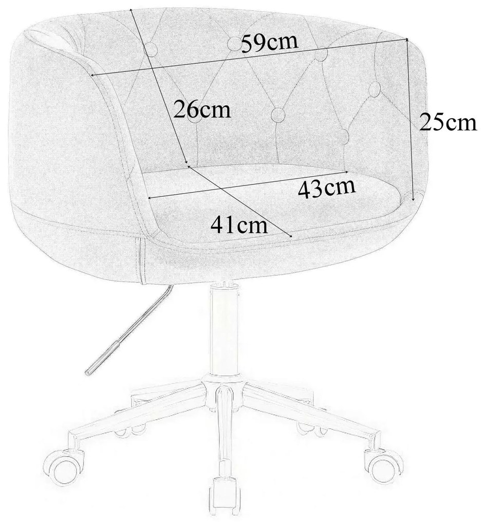 LuxuryForm DESIGN Křeslo MONTANA VELUR na zlaté podstavě s kolečky - levandule