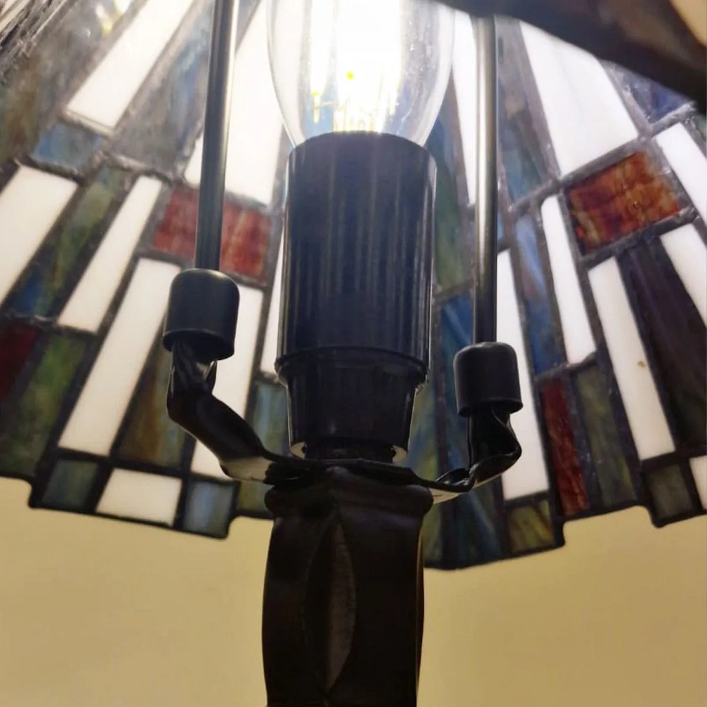 Elstead INGLENOOK vitrážová stolní lampa 1x E14
